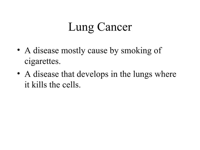 Lung cancer | PPT | Lung and Respiratory Health | Diseases and Conditions