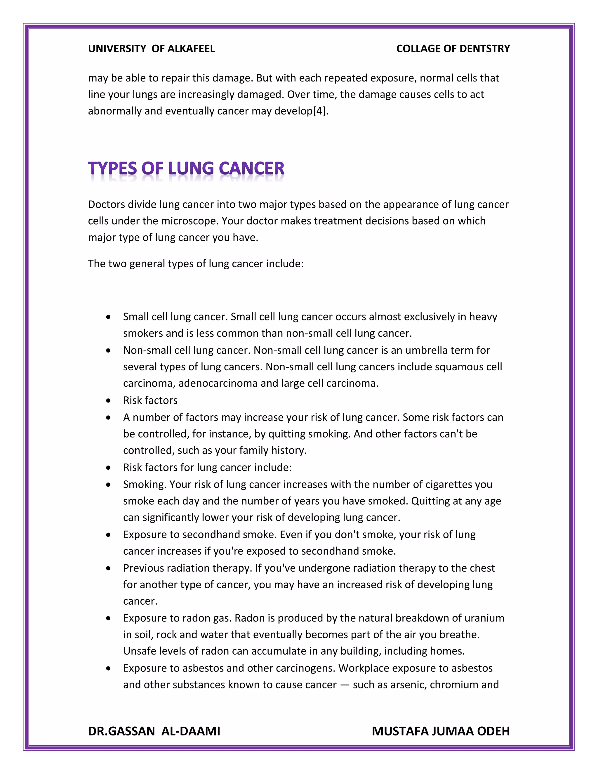 Lung cancer | PDF