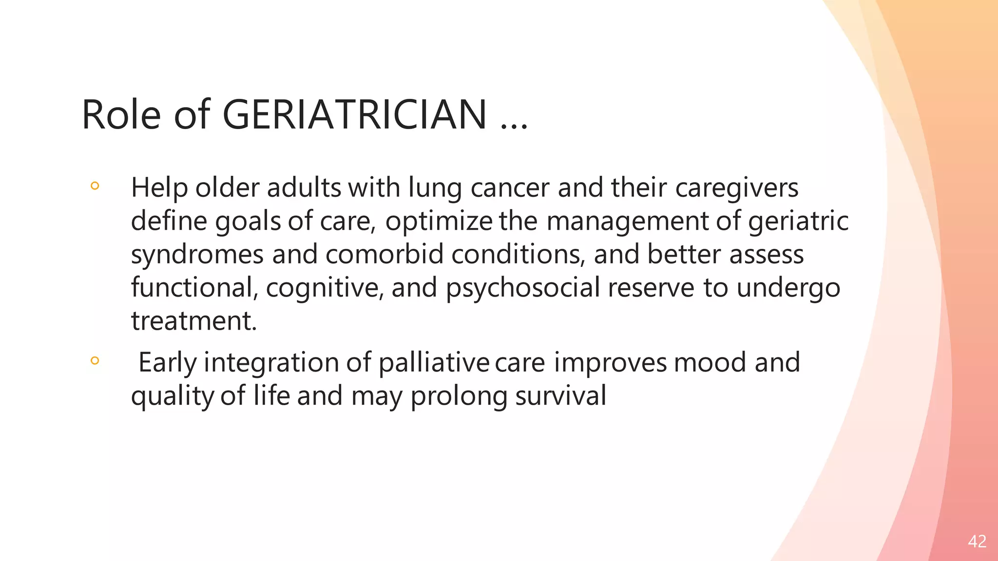 Lung cancer in Geriatric Population | PDF