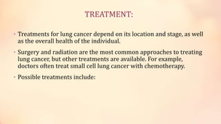 Lung cancer-medical discussion | study | PPTX