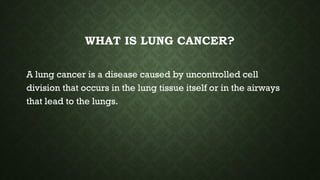 Lung Cancer with major classification.pptx