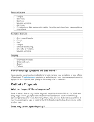 LUNG CANCER Notes Kmtc notes well summarised | DOCX