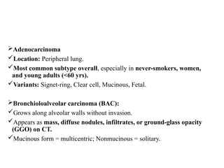 lung carcinoma Power point presentation | PPTX