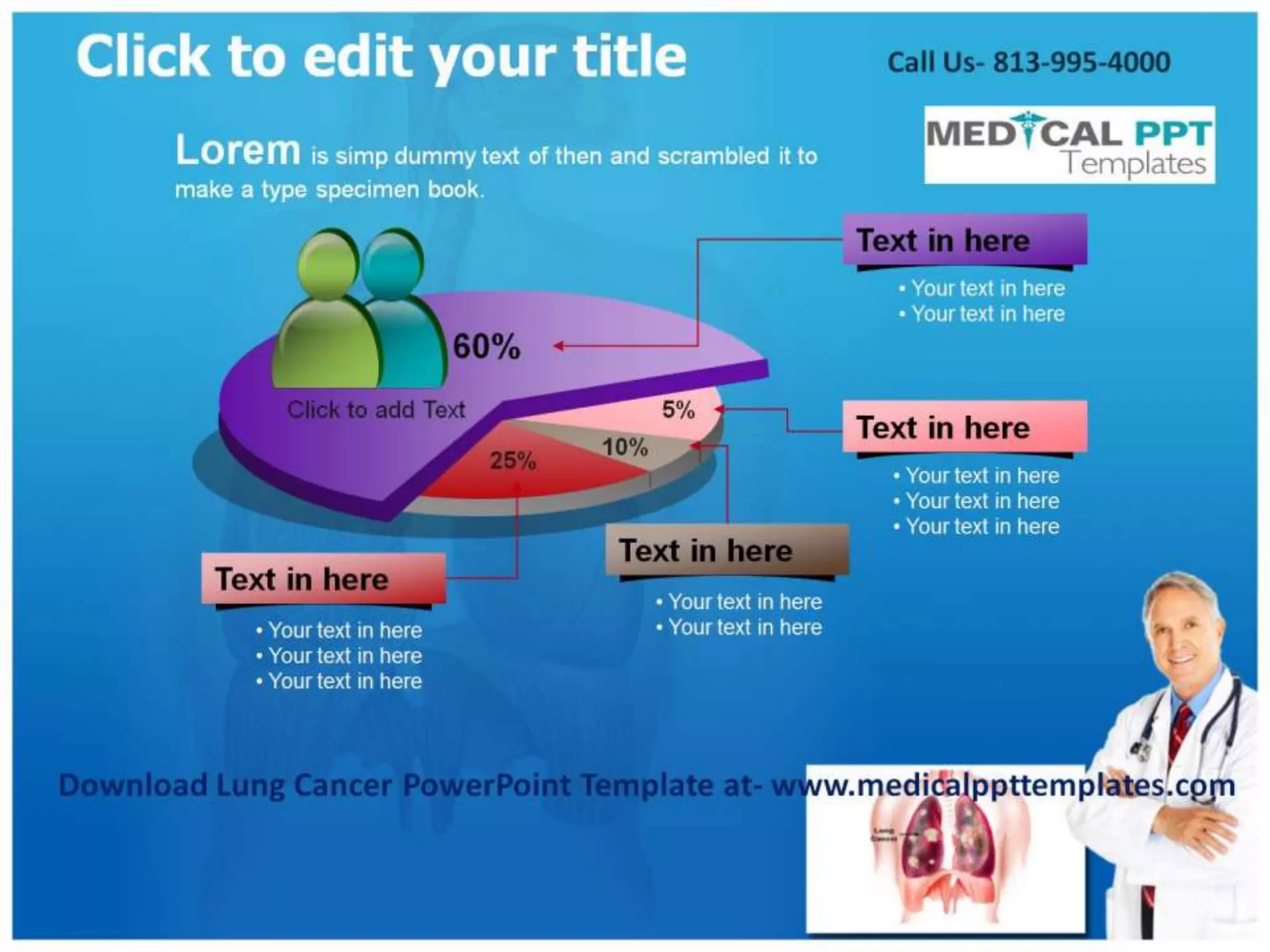 Lung Cancer PowerPoint Template | PPTX | Cancer | Diseases and Conditions