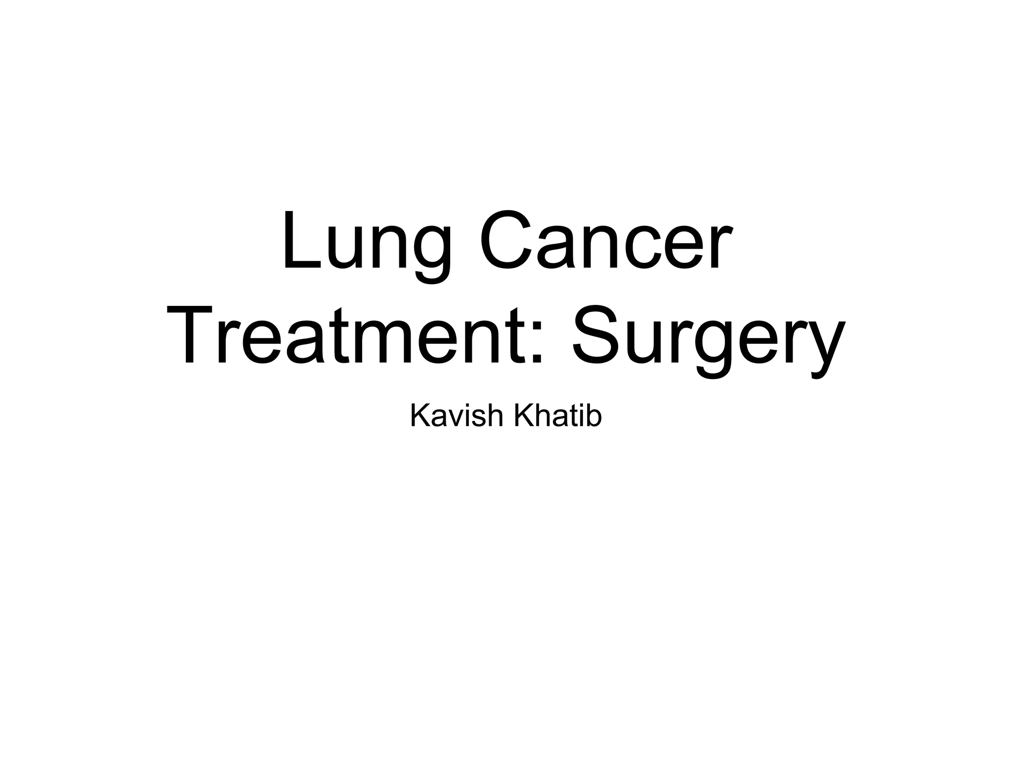 Lung Cancer Treatment Ppt