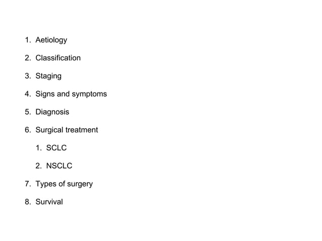 Lung Cancer Treatment Ppt