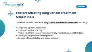 Lung Cancer Treatment Cost in India | PDF