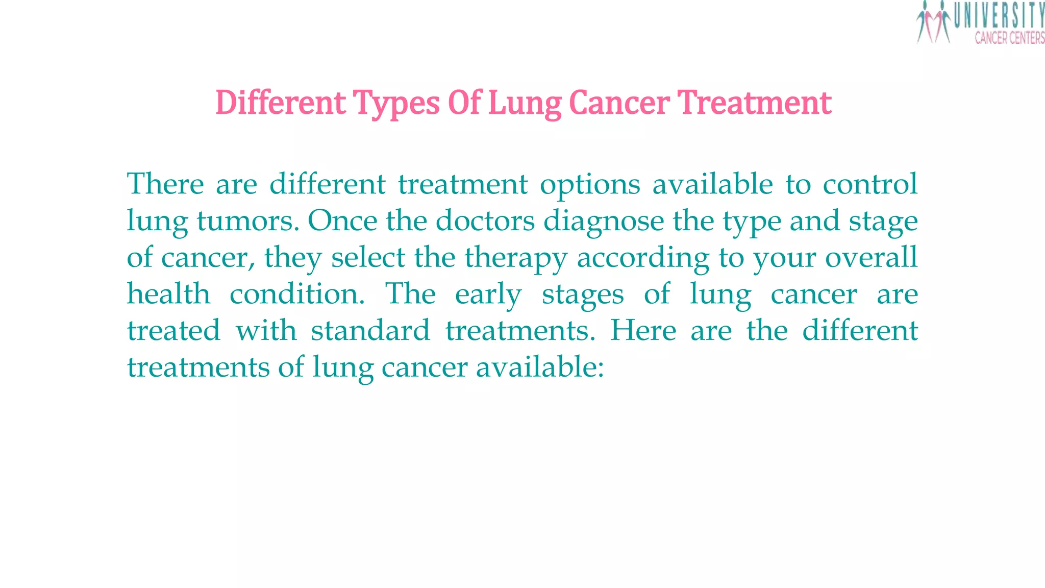 LUNG CANCER TREATMENT TYPES, SURVIVAL RATE, AND RISK FACTORS | PPTX