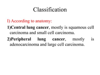 Lung ca & staging | PPTX
