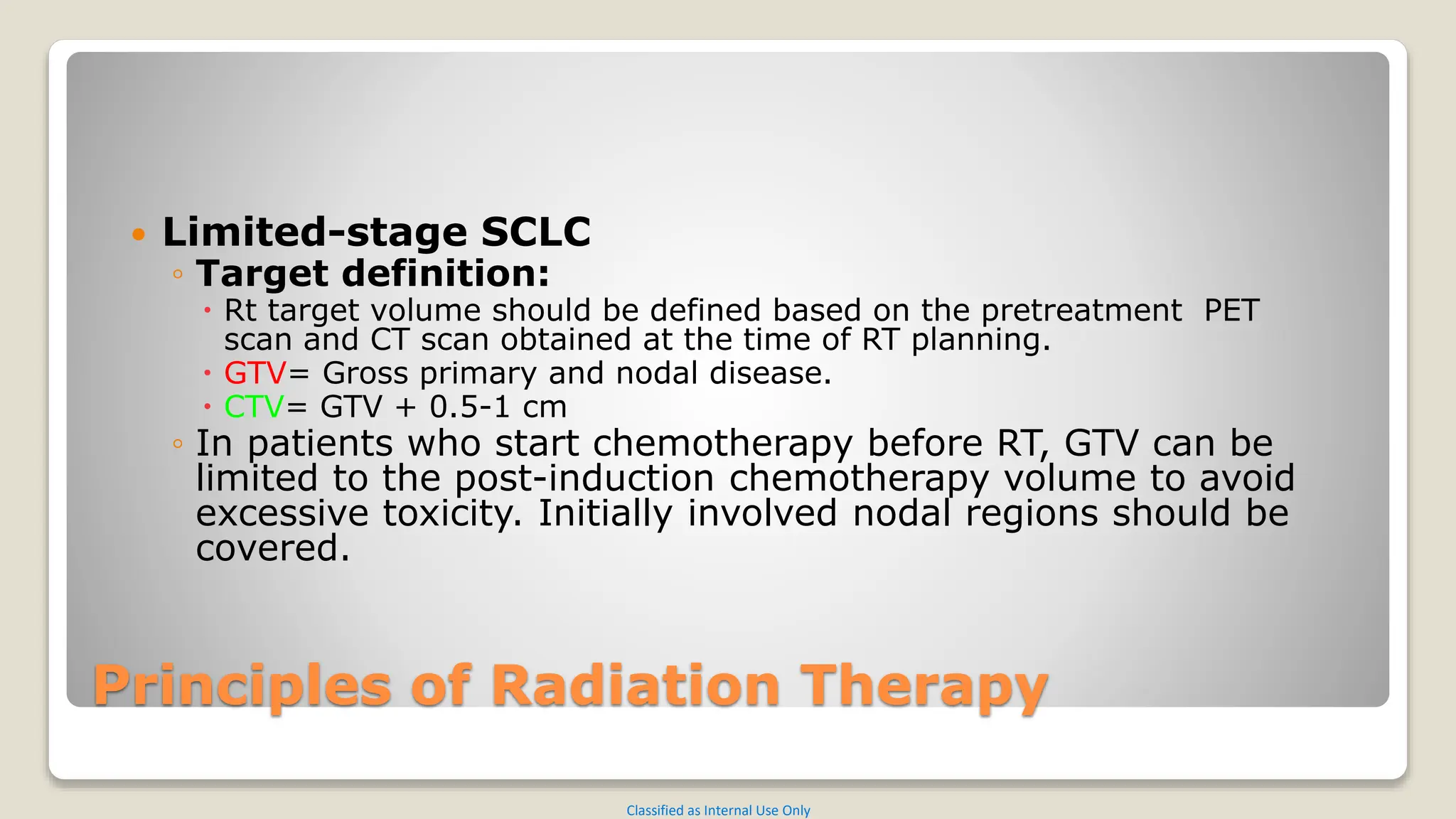 Role of radiotherapy in lung cancer as a treatment | PPTX