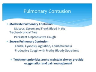 Lung contusion | PPTX