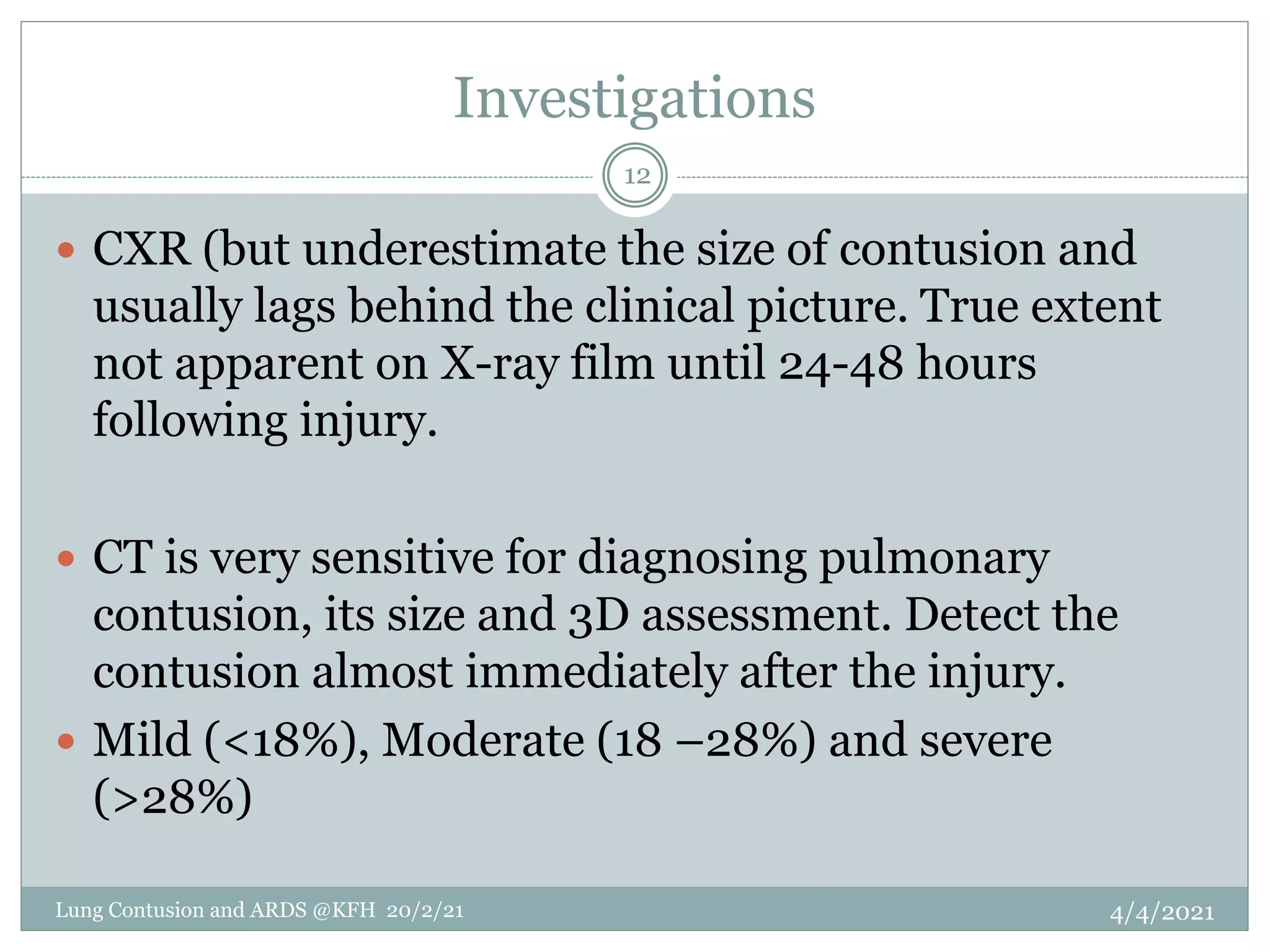 Lung contusion and ARDS | PPTX