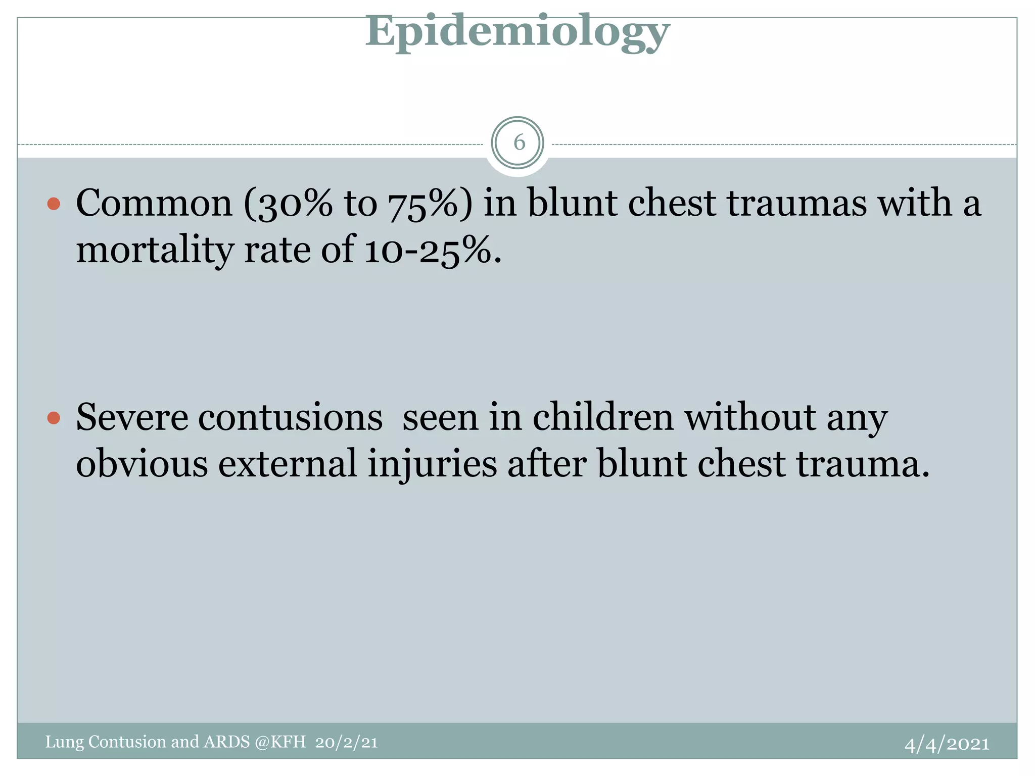 Lung contusion and ARDS | PPTX