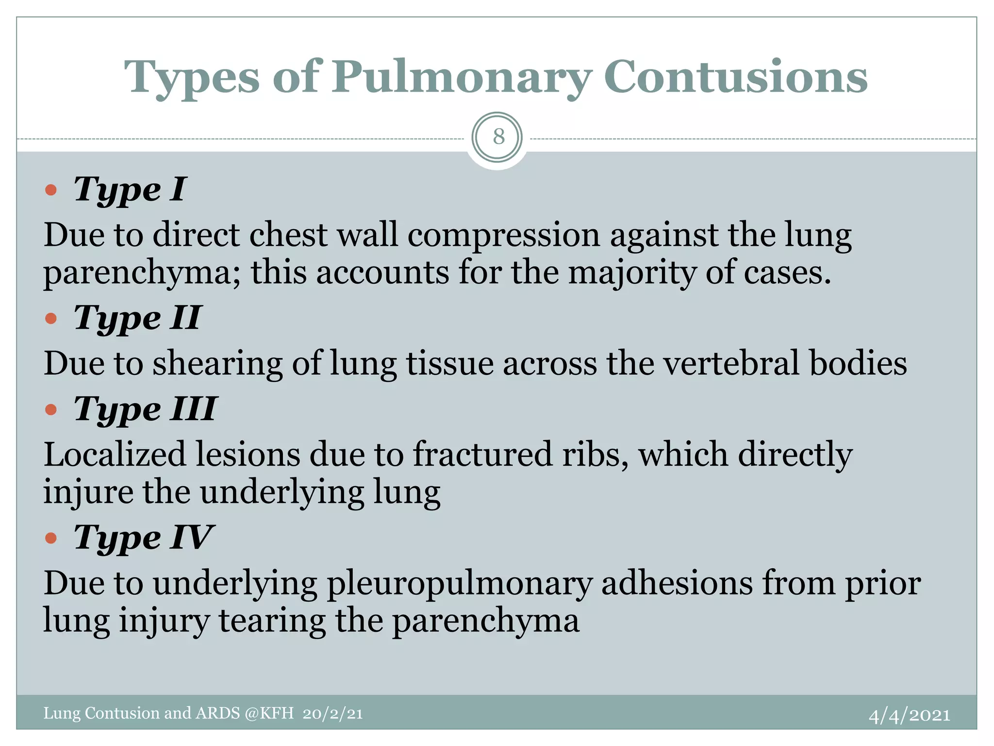 Lung contusion and ARDS | PPTX