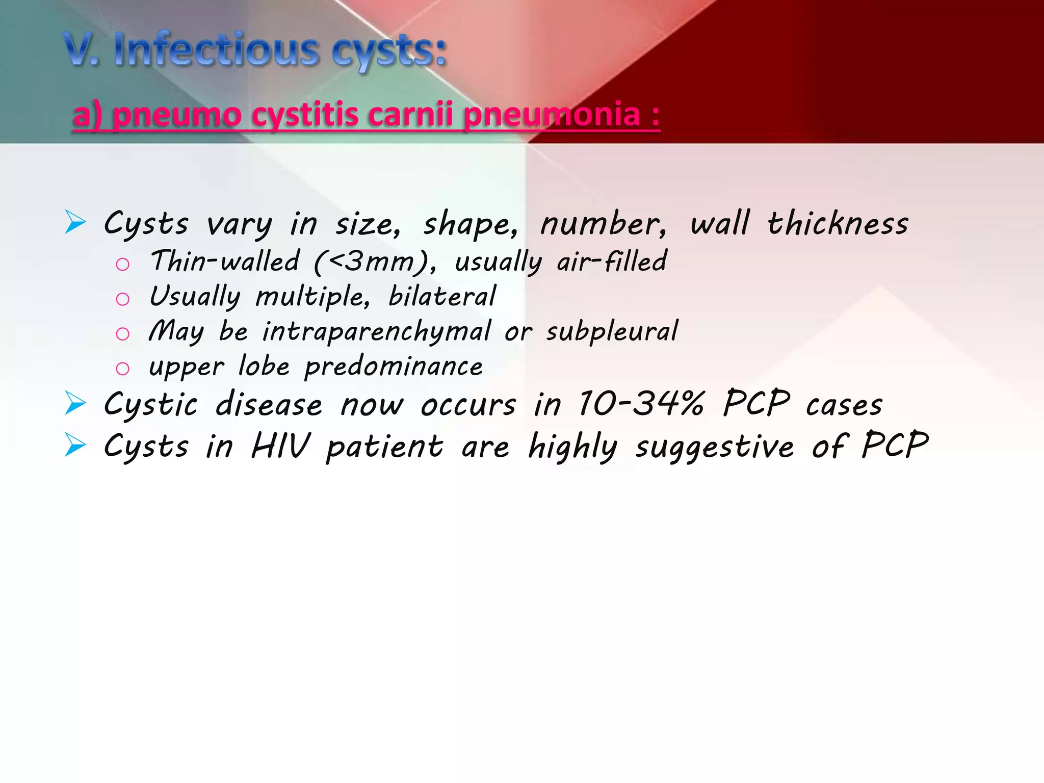 Lung cysts & cavities | PPTX