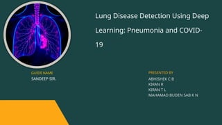lung disease detection using deep learning | PPTX