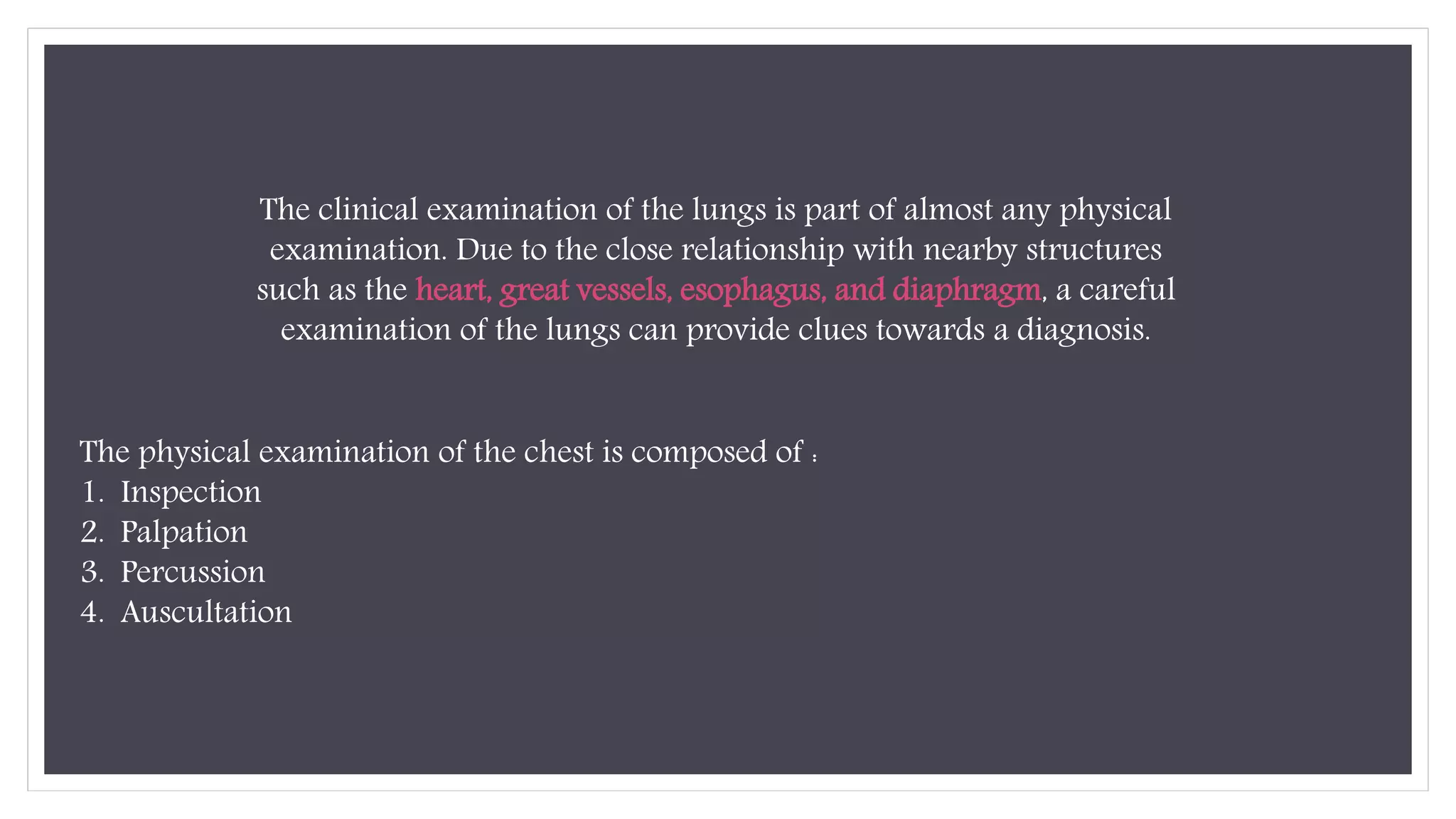 chest & Lung examination | PPTX
