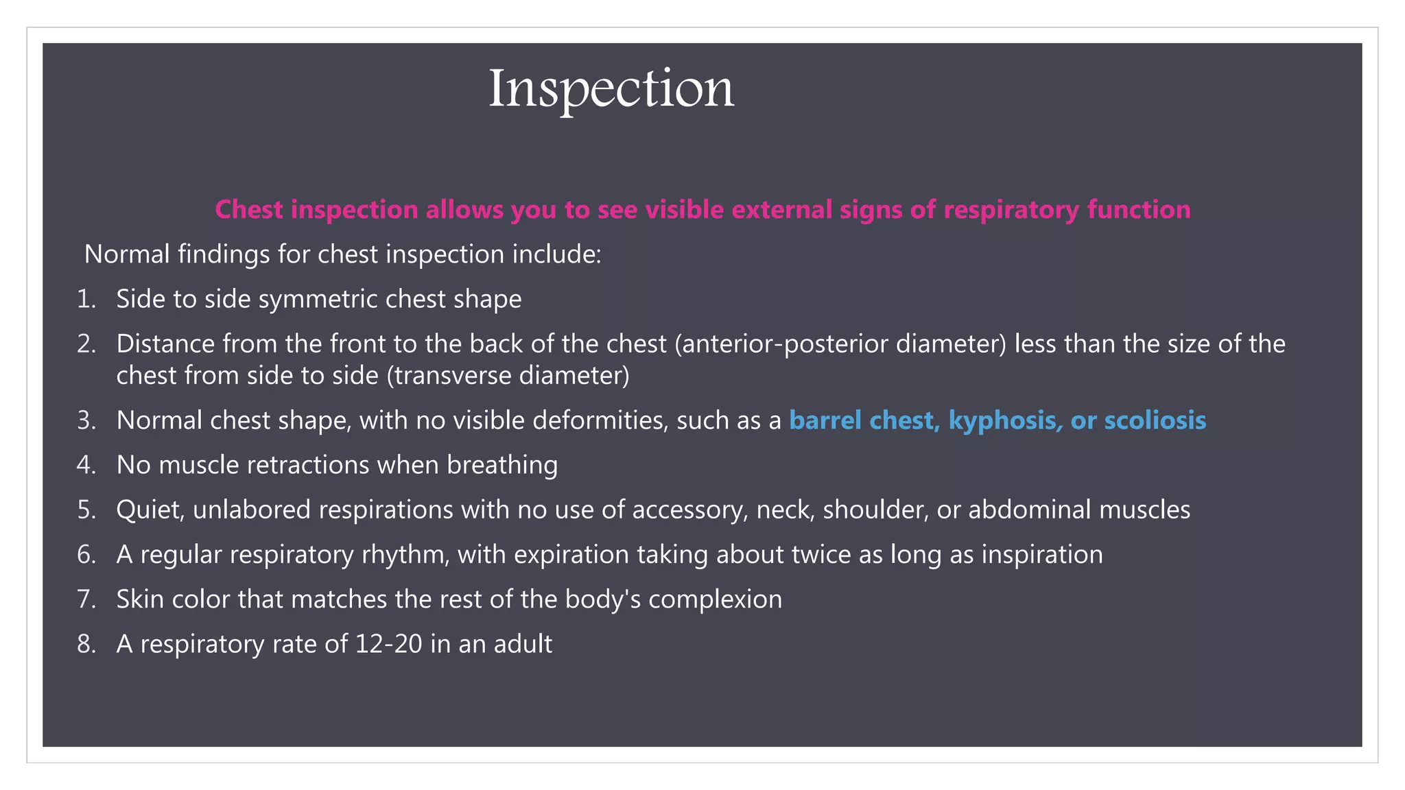 chest & Lung examination | PPTX