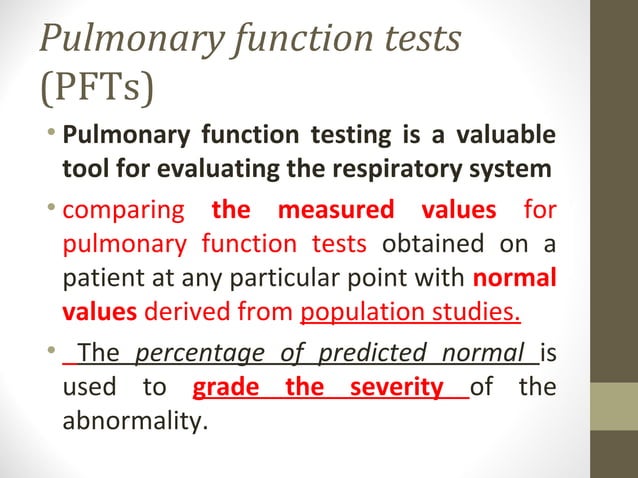 Lung function tests | PPT