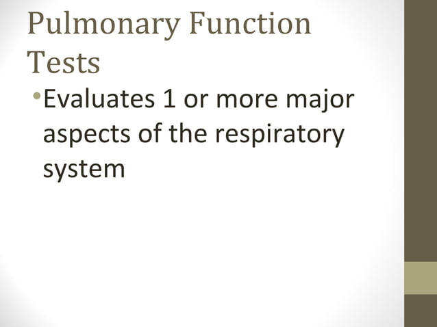 Lung function tests | PPT