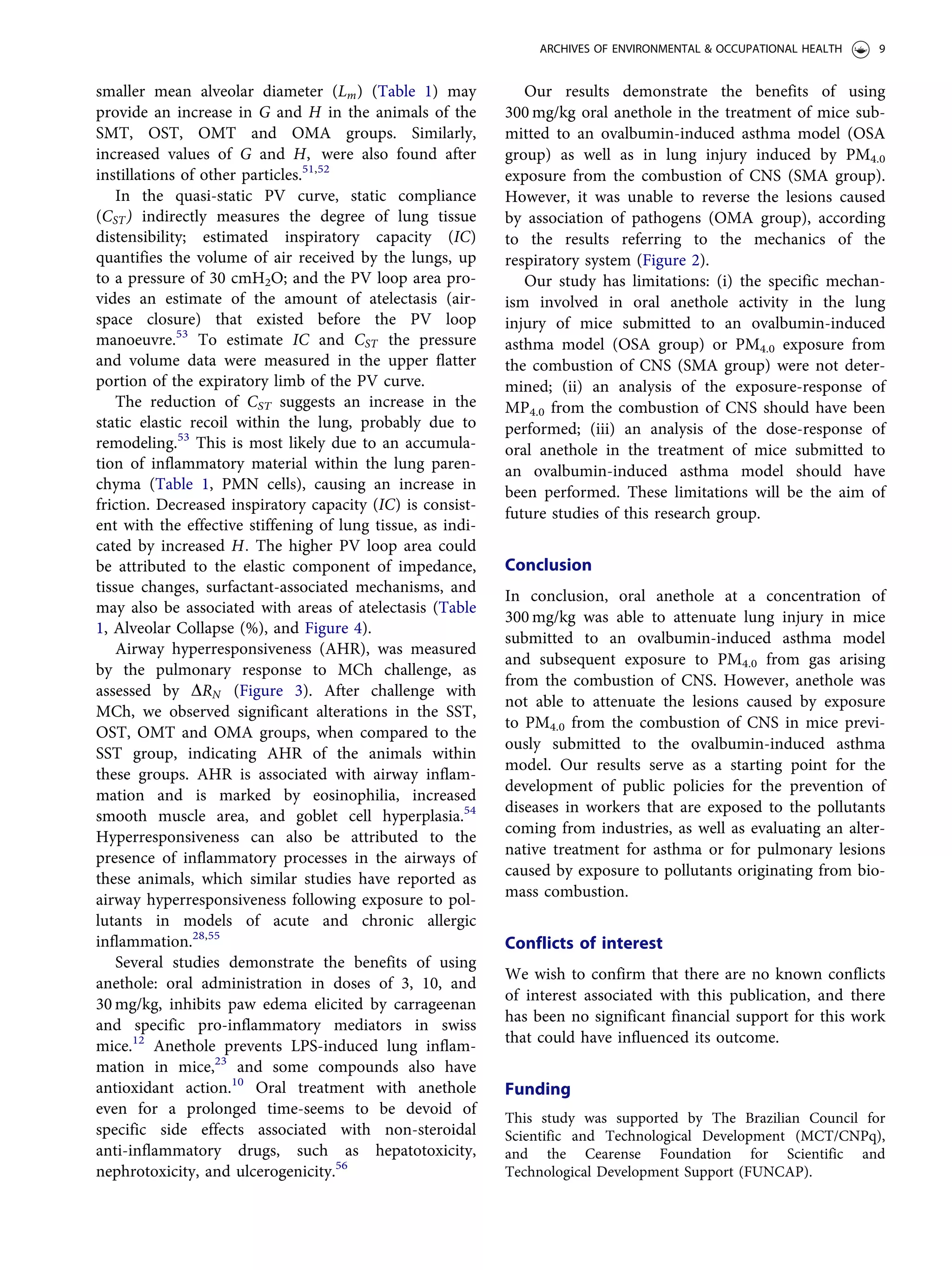 Lung injury caused by occupational exposure to particles from the industrial combustion of ...