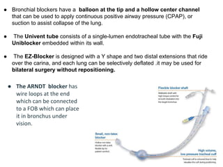 LUNG ISOLATION techniques and one lung ventilation | PPTX