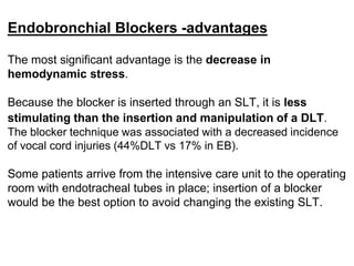 LUNG ISOLATION techniques and one lung ventilation | PPTX