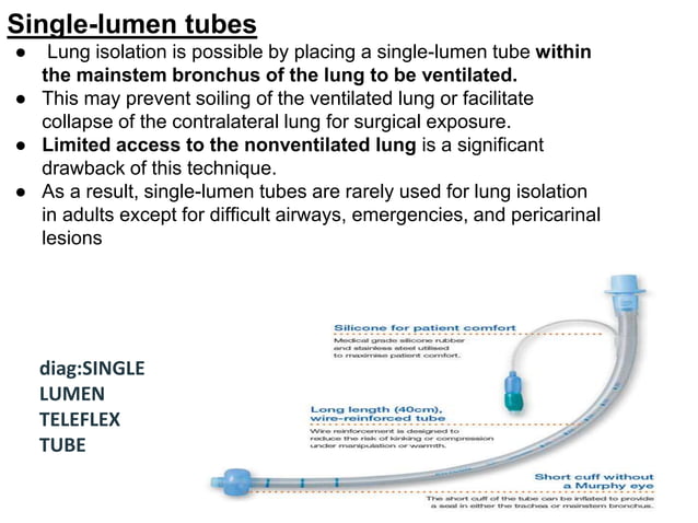 LUNG ISOLATION techniques and one lung ventilation | PPTX