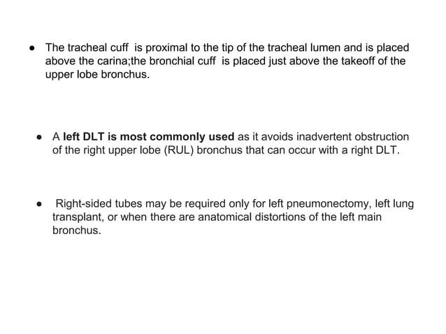 LUNG ISOLATION techniques and one lung ventilation | PPTX