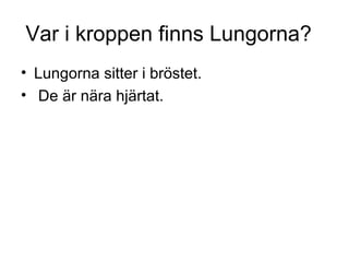 Lungorna | PPT