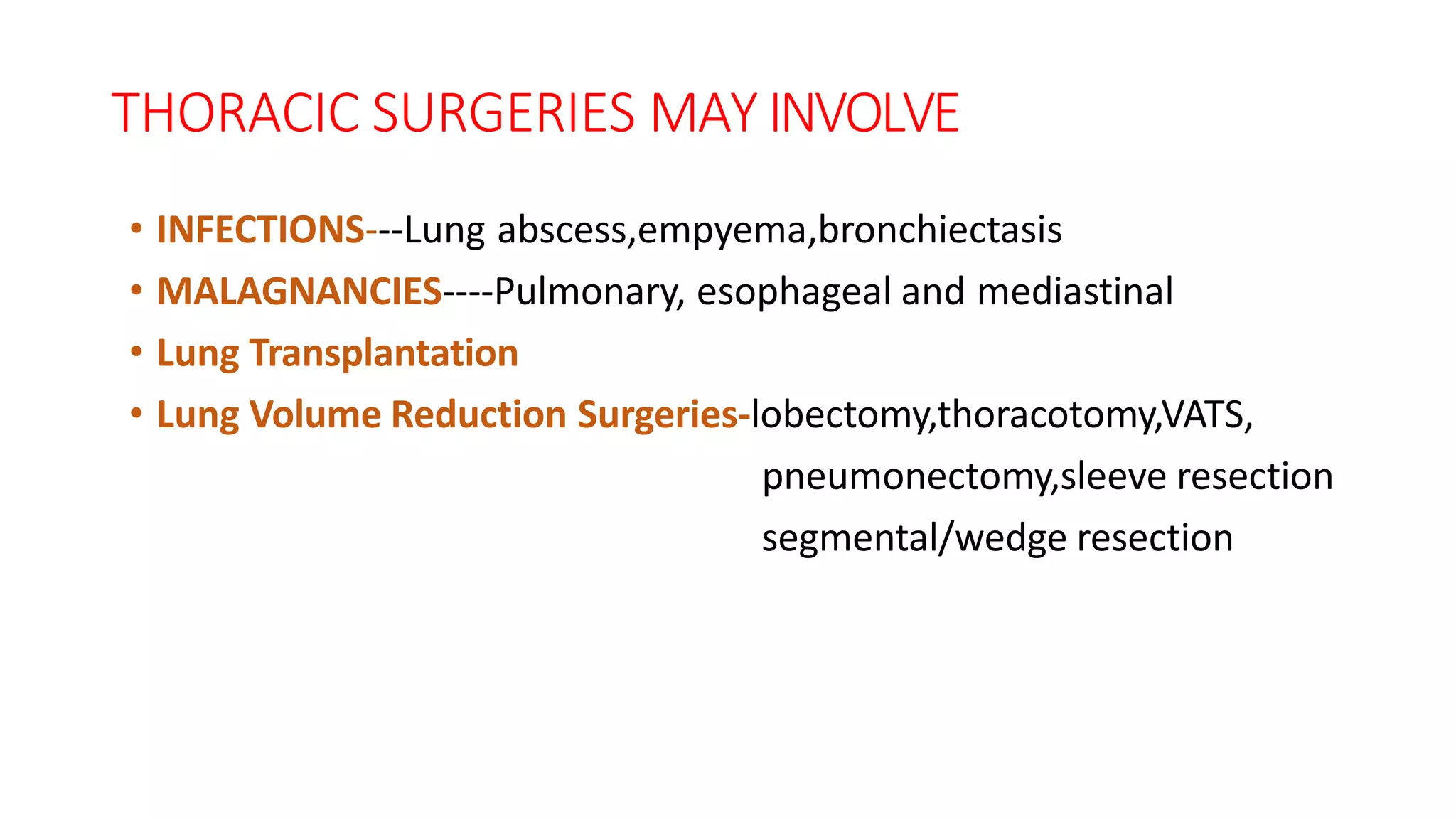 anaesthesia for Lung resection surgeries | PPTX
