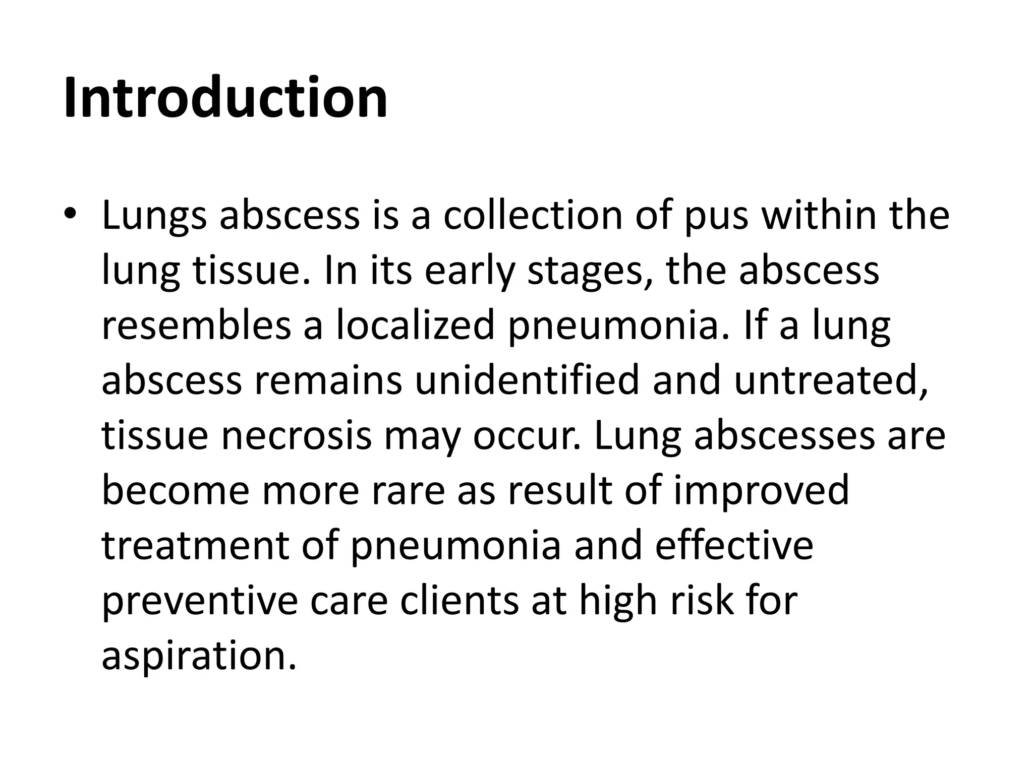 Lungs abscess and bronchitis | PPTX