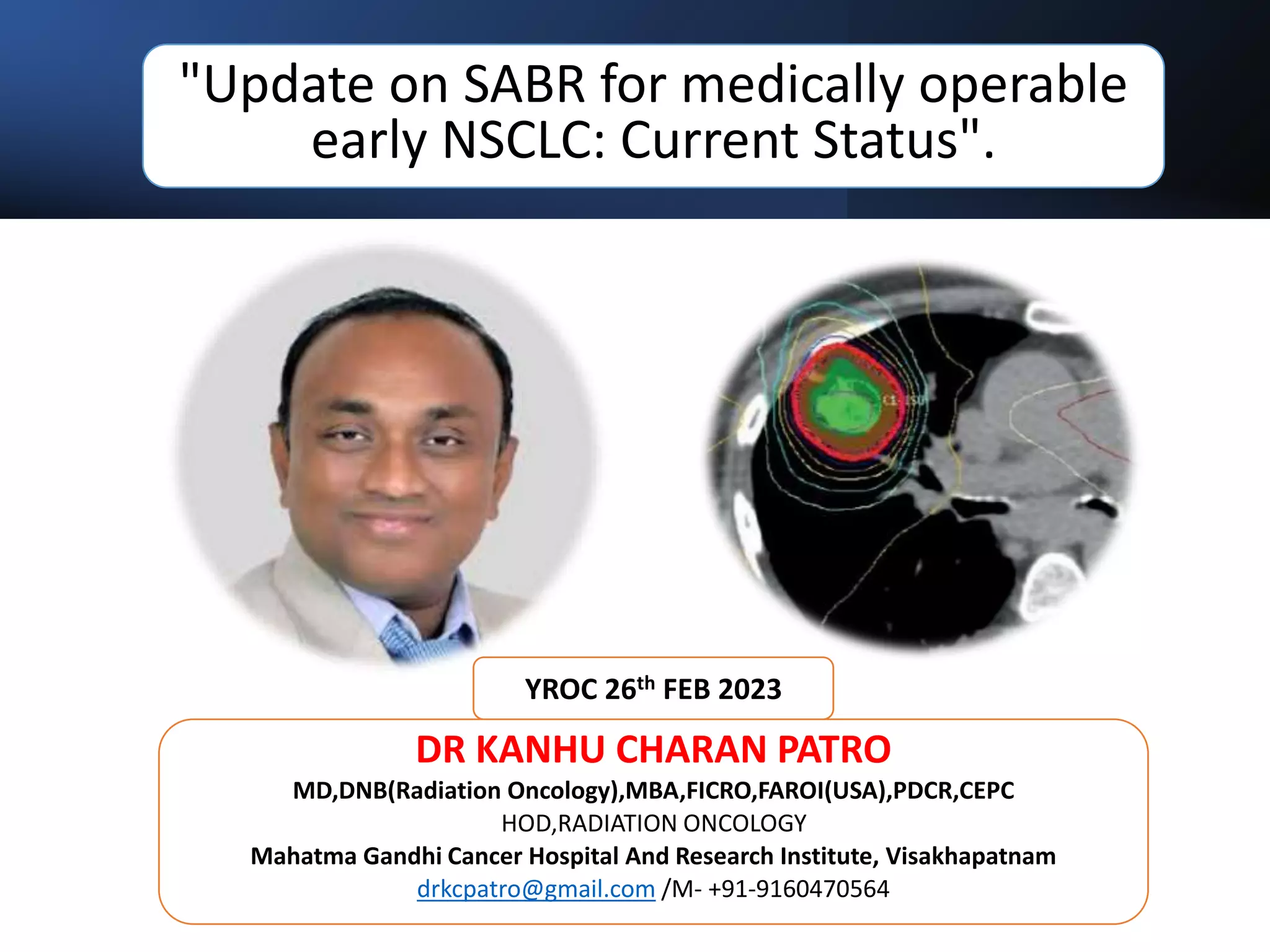 LUNG SBRT A LITERATURE REVIEW | PPTX