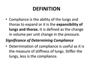 Lungs compliance | PPTX