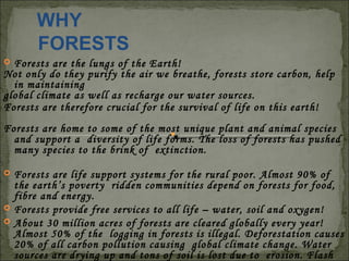 Lungs of the planet earth | PPT