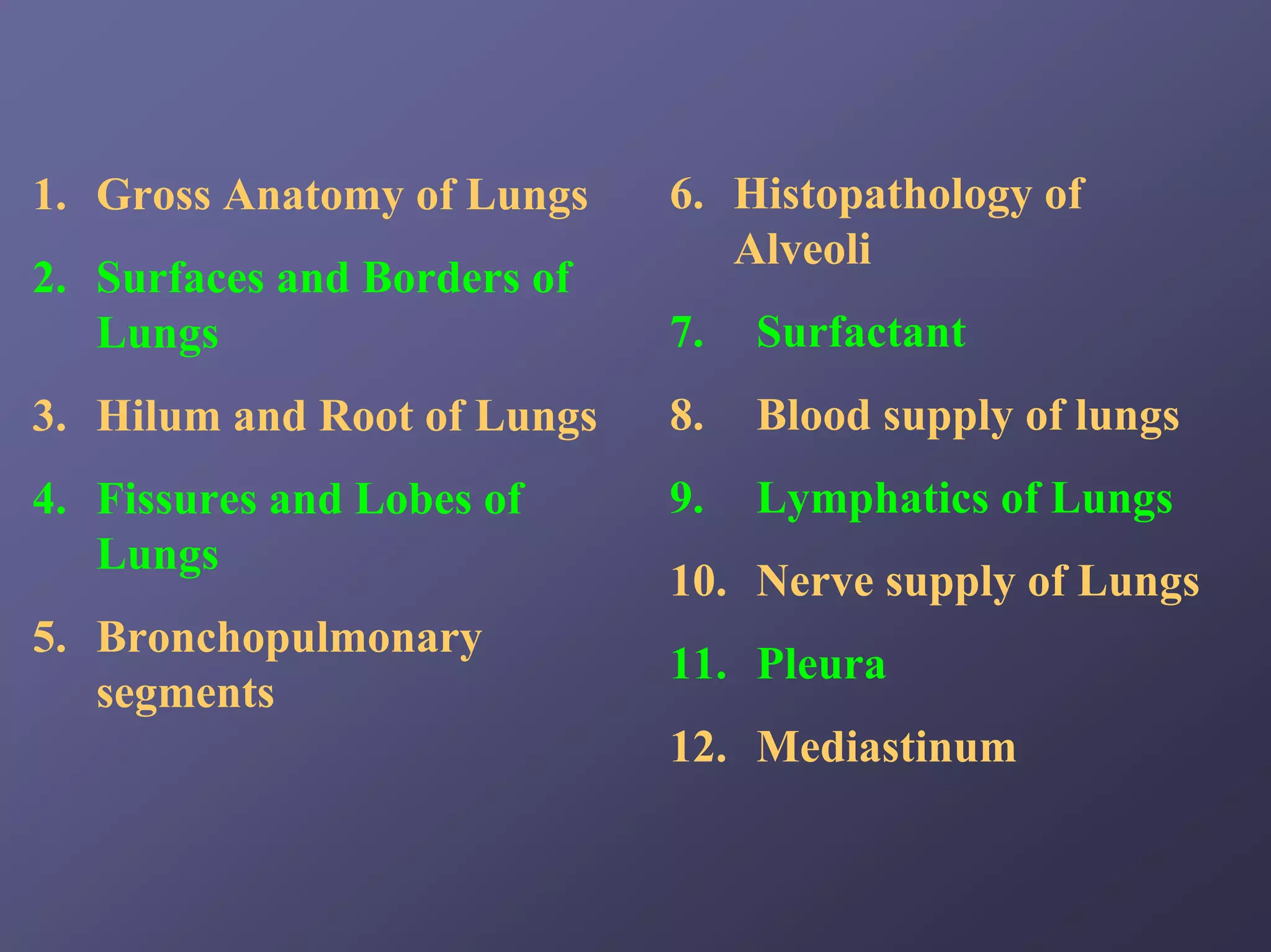 Anatomy of lung ppt | PDF
