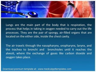 Lungs power point template medicalppttemplates.com