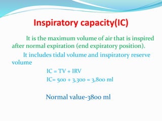 Lungs volume and Capacities | PPTX