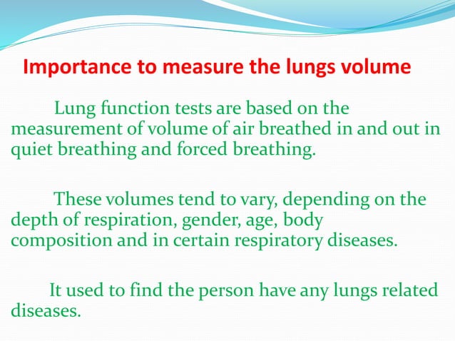 Lungs volume and Capacities | PPTX
