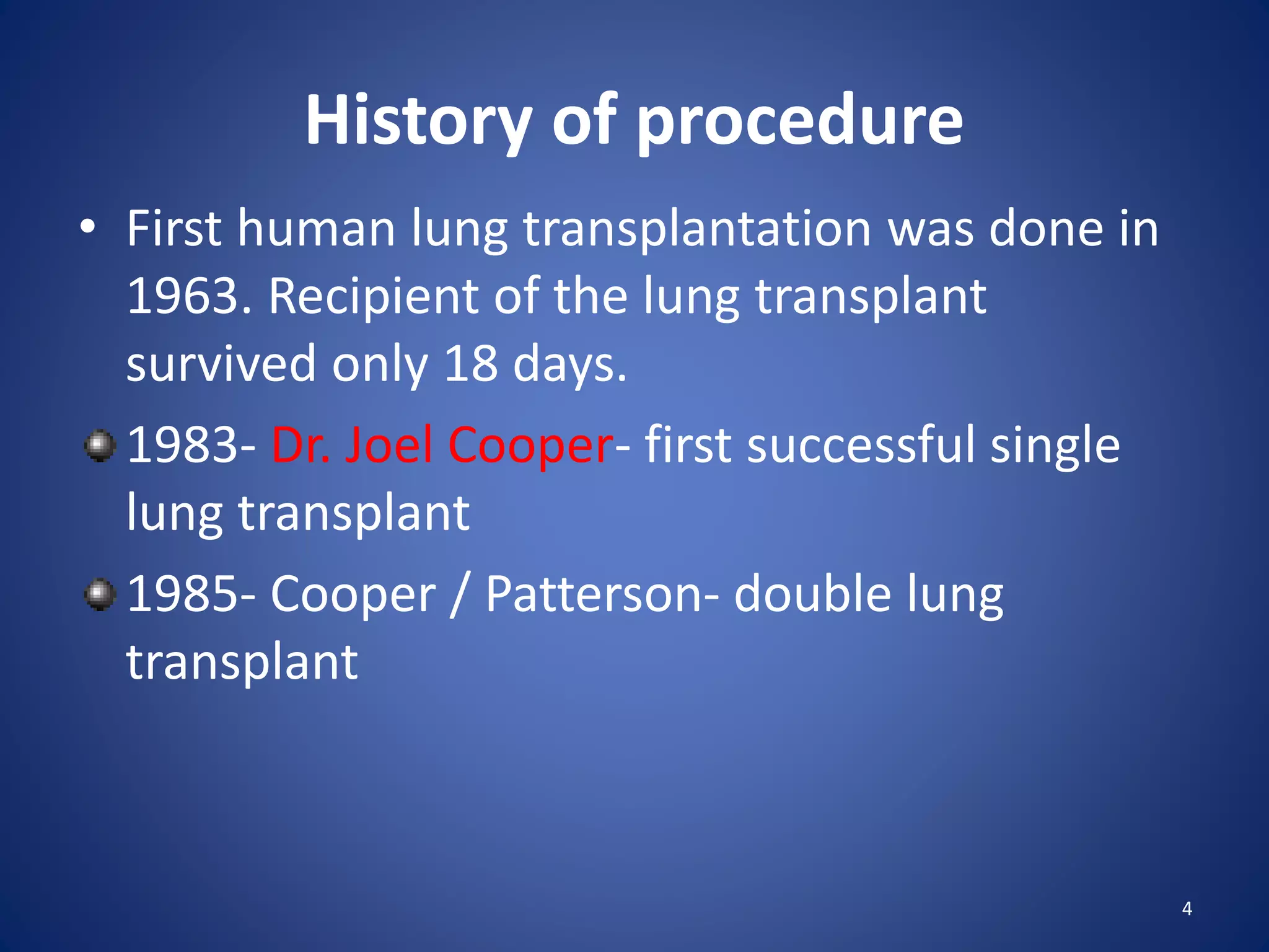 Lung transplantation | PPTX