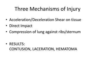 Lung trauma | PPTX | Death, Injury, or Military Conflict | Sensitive Topics