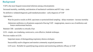 Lung usg for vap | PPTX