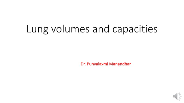 Lung volume and capacity | PPTX | Lung and Respiratory Health ...