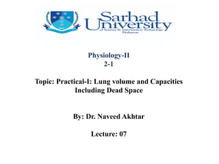 Lung volume.pptx.......................... | PPTX