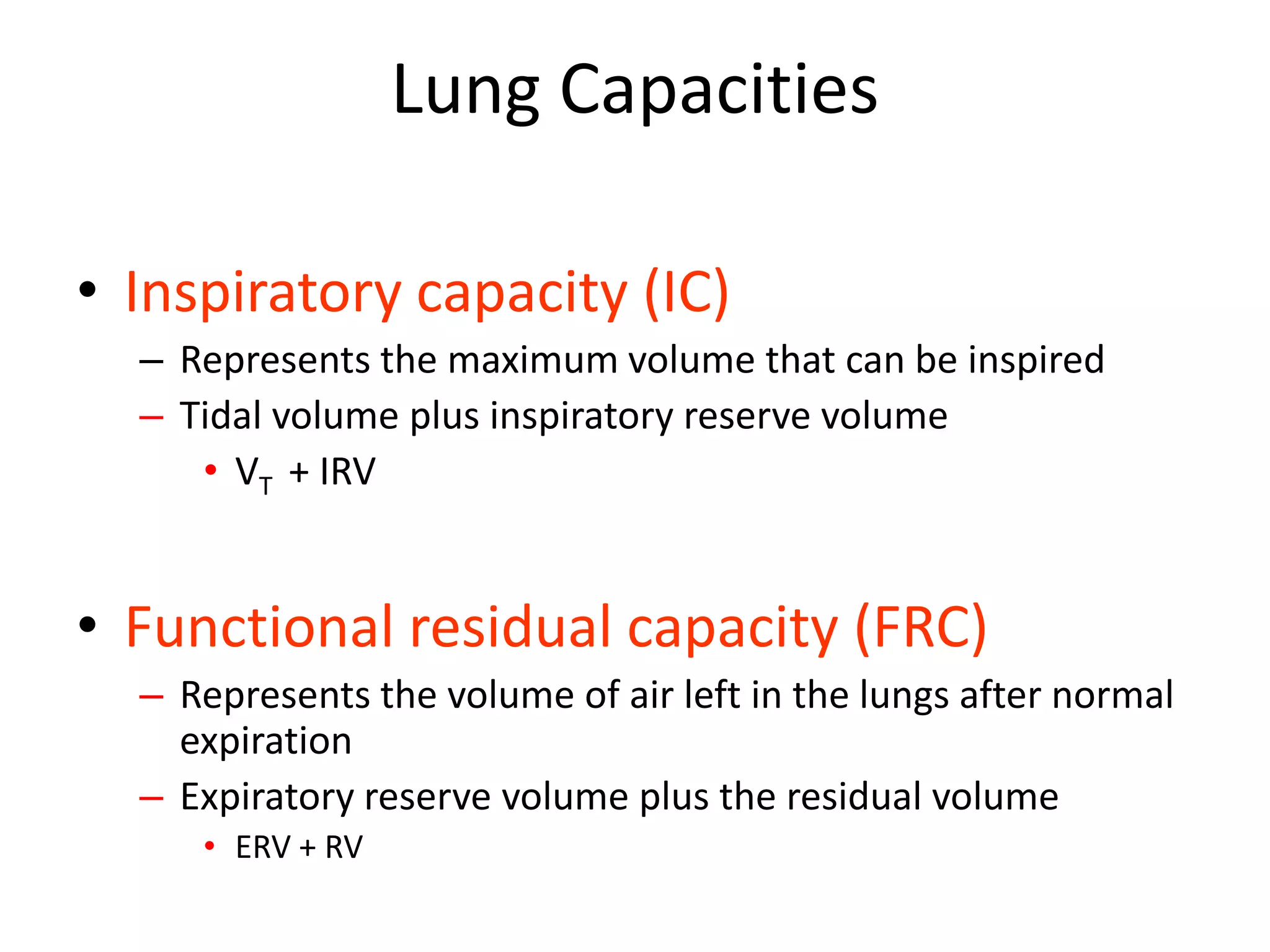 Lung volume and capacities | PPTX