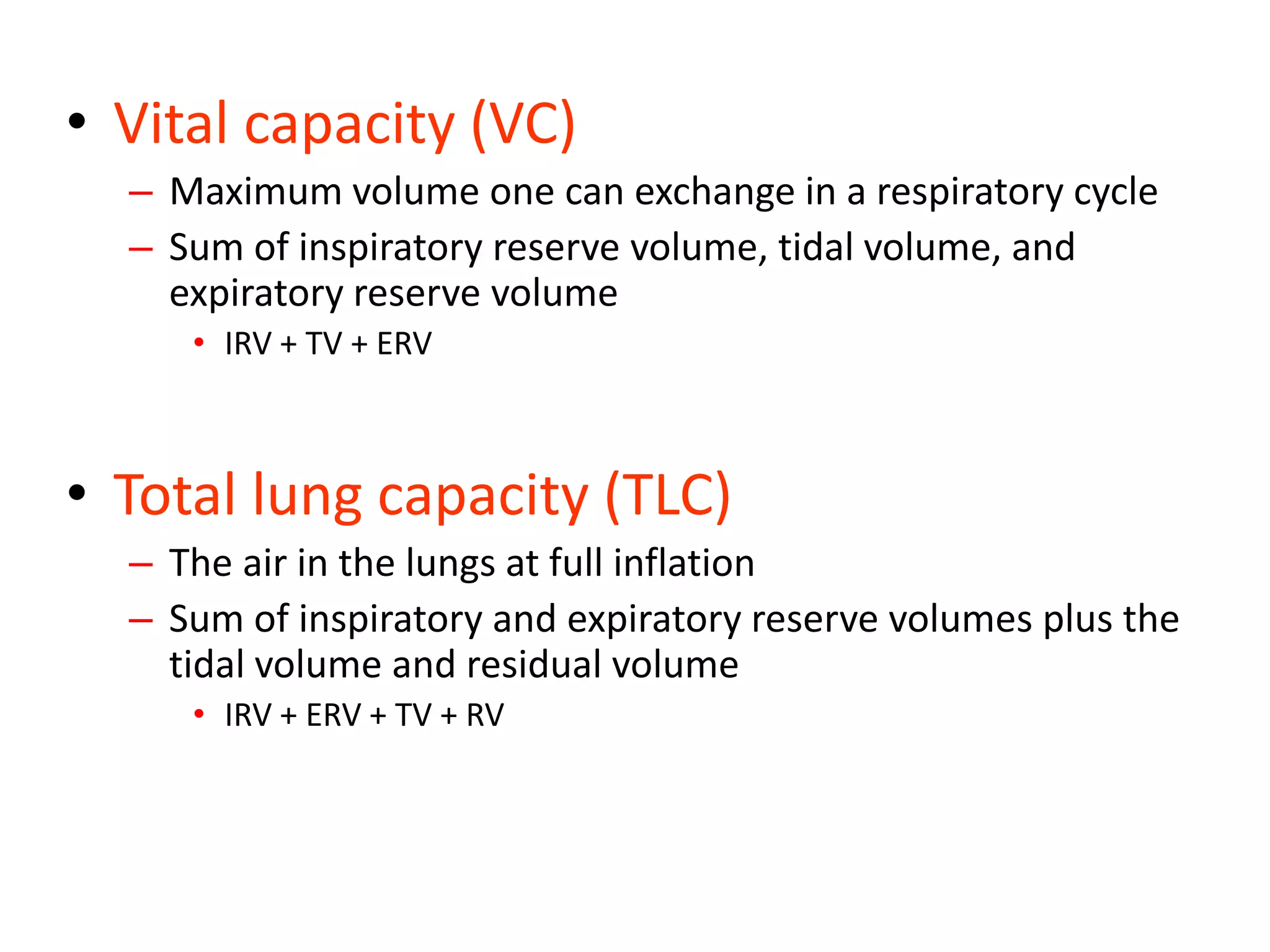 Lung volume and capacities | PPTX