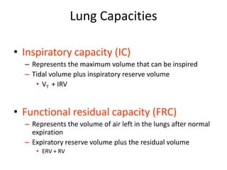 Lung volume and capacities | PPTX