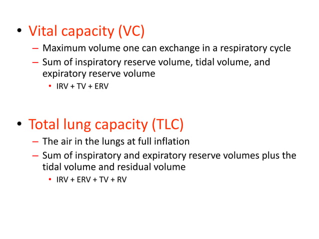Lung volume and capacities | PPTX