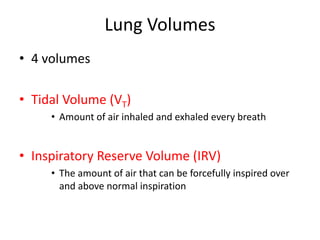 Lung volume and capacities | PPTX