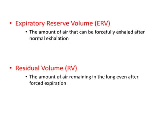 Lung volume and capacities | PPTX